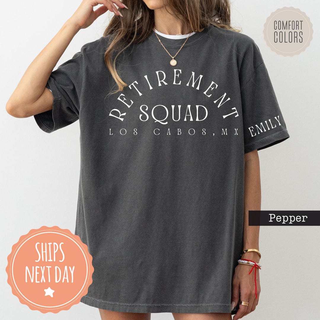 Custom Retirement Shirt - Retirement Squad Tshirt - Officially Retired ...