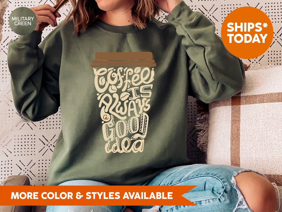 Coffee Lover Sweatshirt - Coffee Person Crewneck - Coffee Shop Gift ...