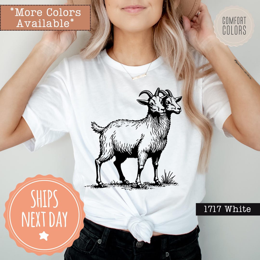 Two Headed Goat Comfort Colors Shirt Weird Oddities Tshirt Unusual ...