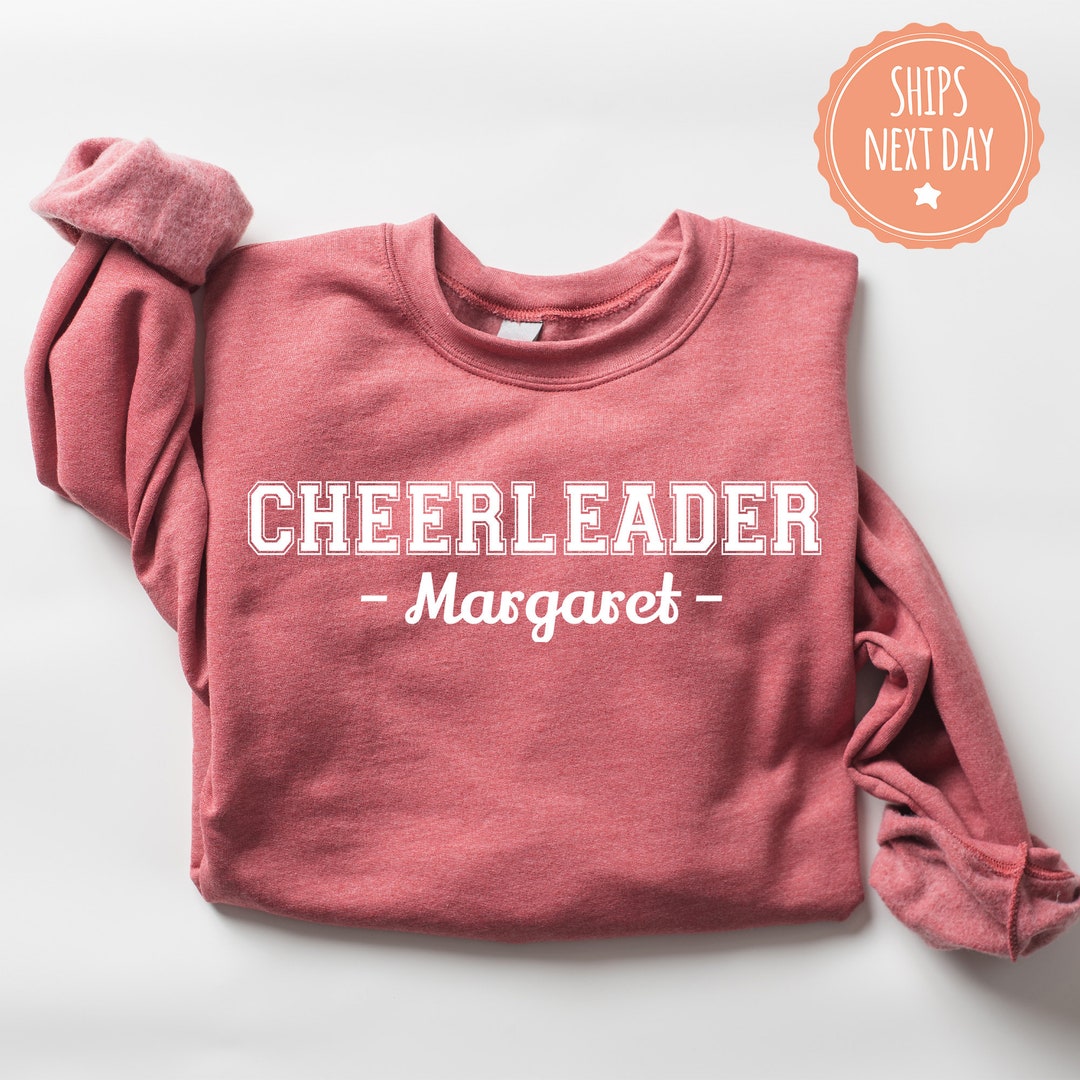 Custom Cheerleader Sweatshirt Cute Cheer Crewneck Cheer Varsity Hoodie ...