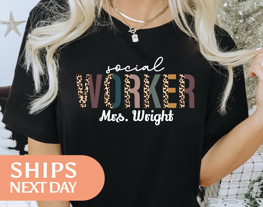 Custom Social Worker Shirt School Social Worker Tshirt LCSW Tee ...