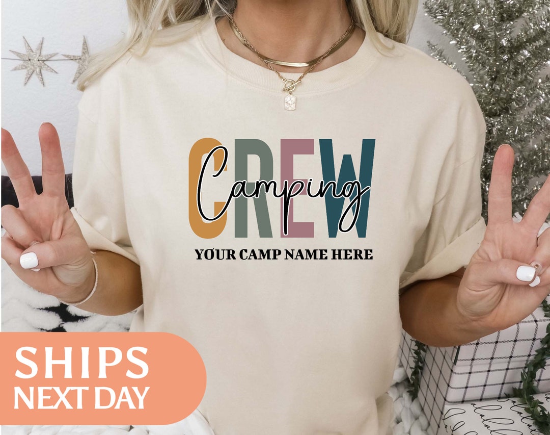 Custom Camping Crew Shirt Family Camping Tshirt Happy Camper Tee ...
