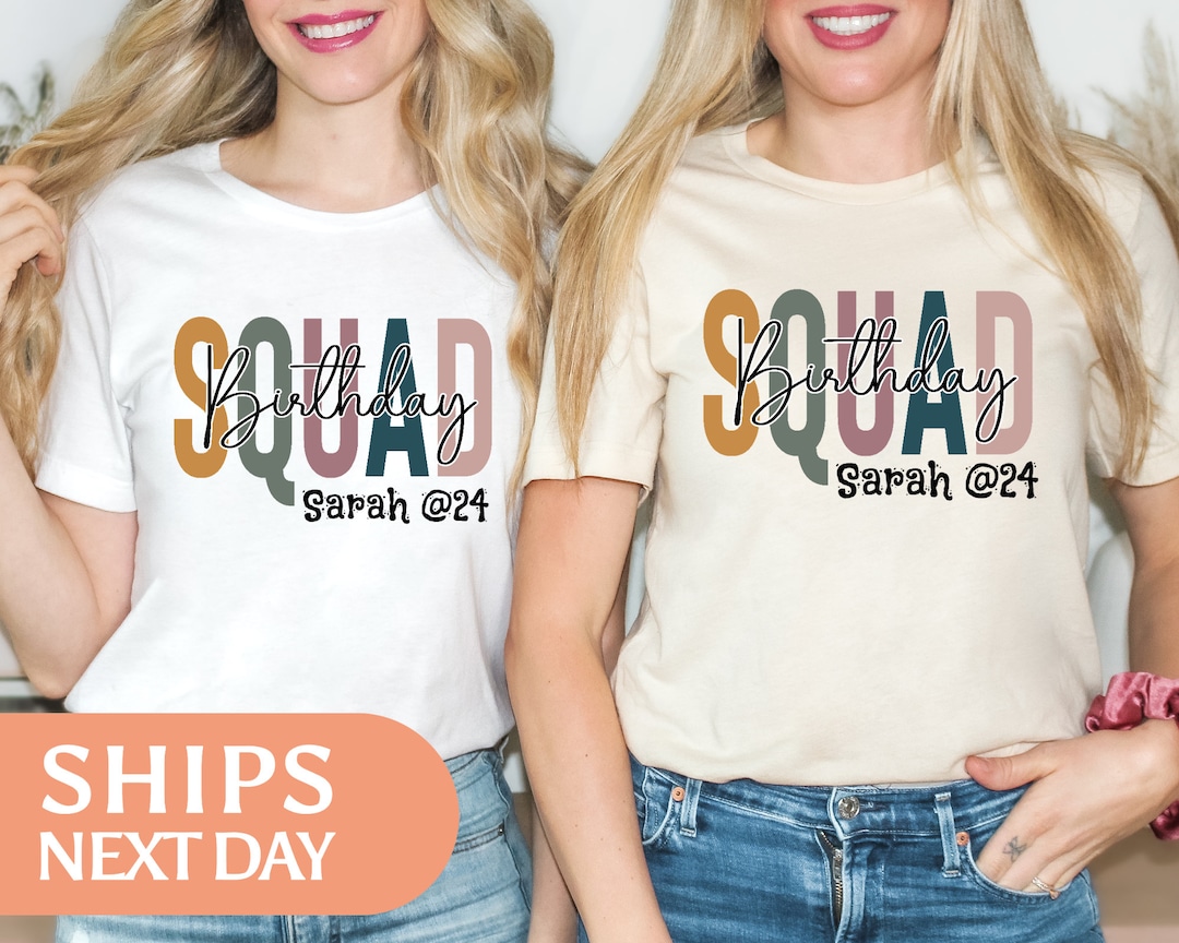Custom Birthday Squad Shirts Birthday Group Tshirt Birthday Party Tee ...