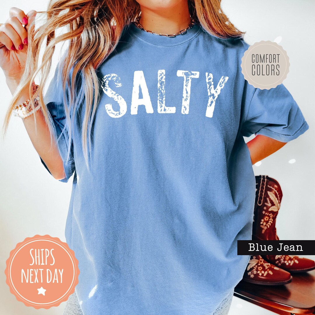 Salty Comfort Colors Tshirt - Trendy Beach Shirt - Summer Tee ...