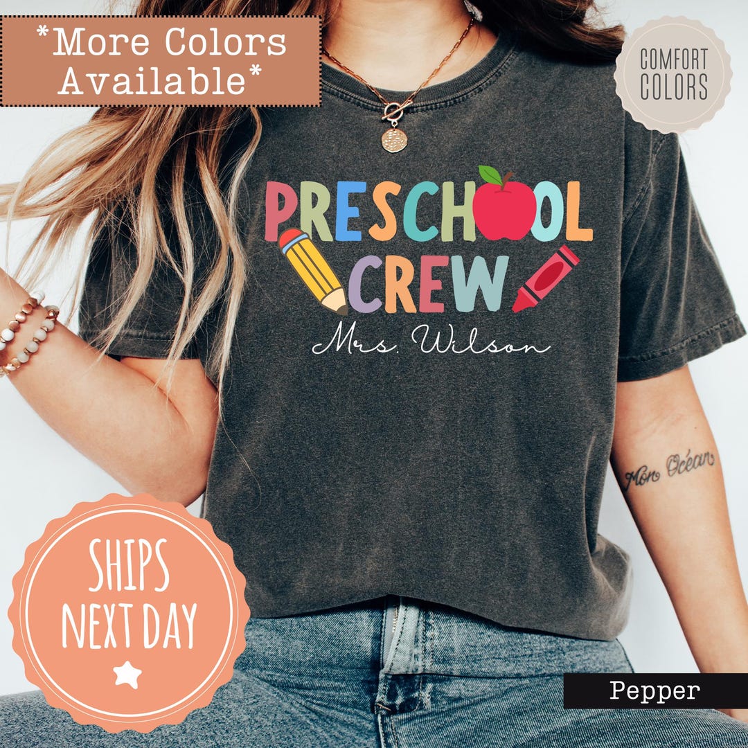 Personalized Preschool Crew Shirts - Preschool Team Tshirt - Custom ...