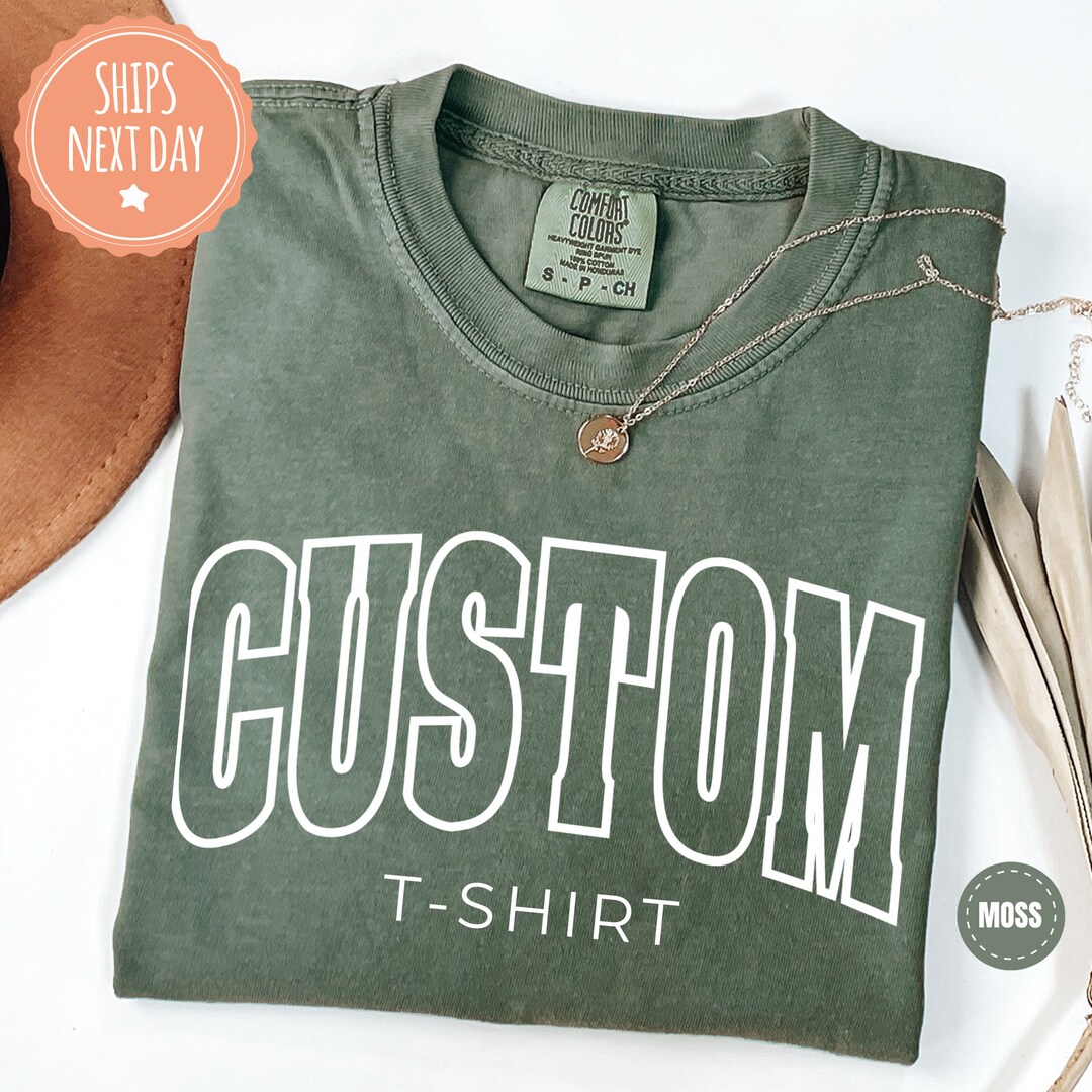 Custom Comfort Colors Shirt - College Letters Tee - Vintage Graphic Tee ...