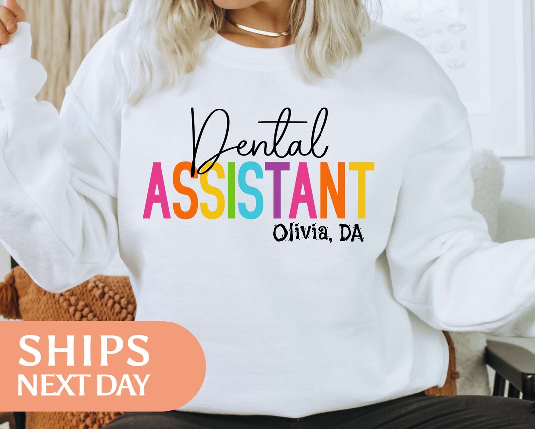 Custom Dental Assistant Sweatshirt - RDA Hoodie - Customized CDA Name ...