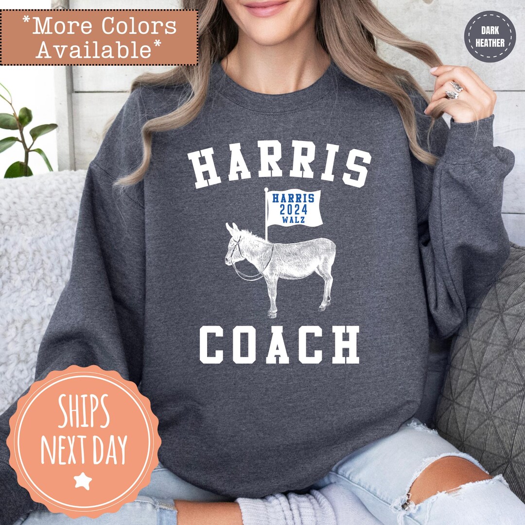 Kamala Harris Sweatshirt - Tim Walz Crewneck - 2024 Election Hoodie for ...