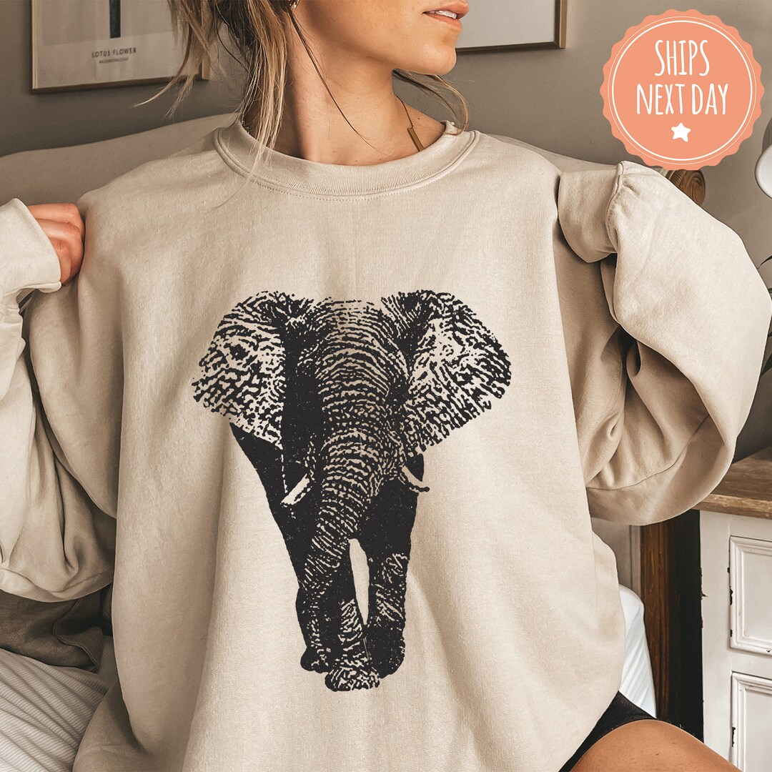 Cute Elephant Graphic Sweatshirt - Bohemian Elephant Crewneck - Save ...