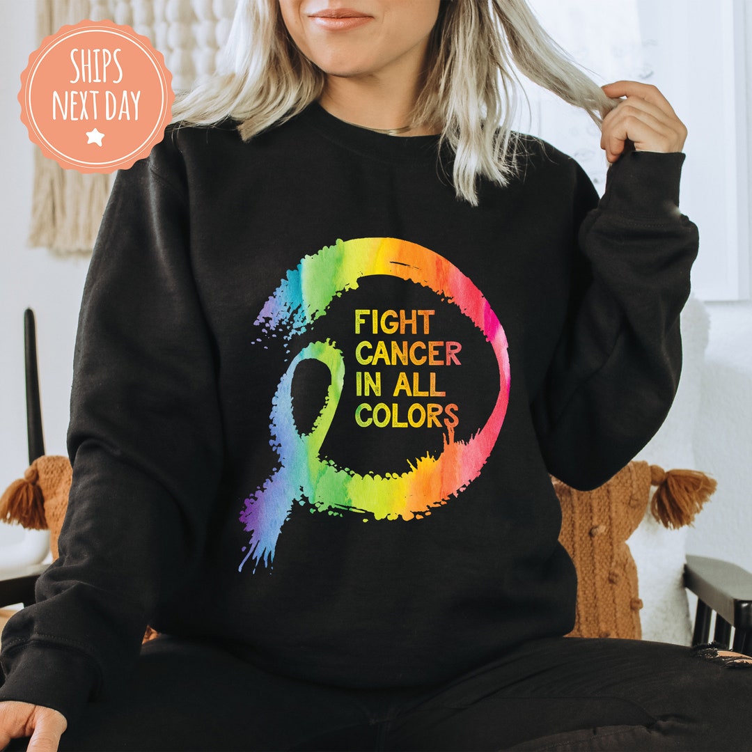 Fight Cancer Sweatshirt Womens Cancer Hoodie Cancer Fighter Gifts for ...
