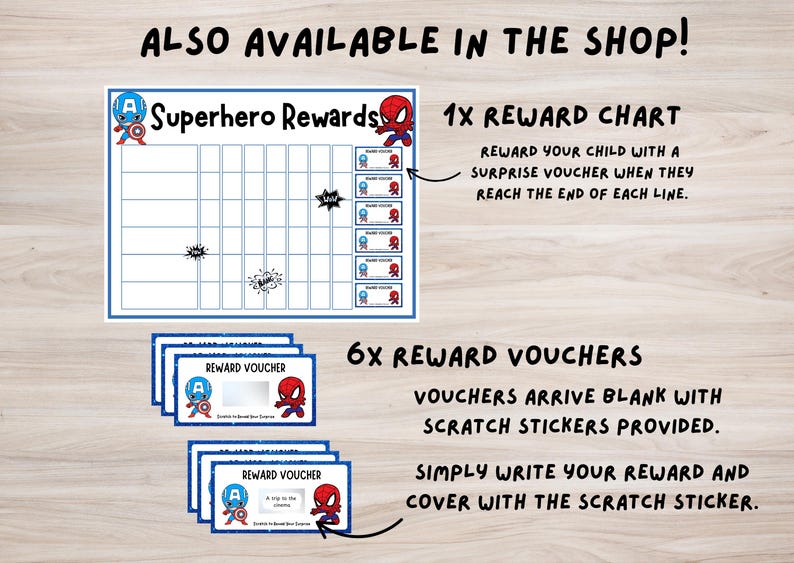 Superhero Reward Chart, Chore Chart, Behaviour Chart, Digital Download ...