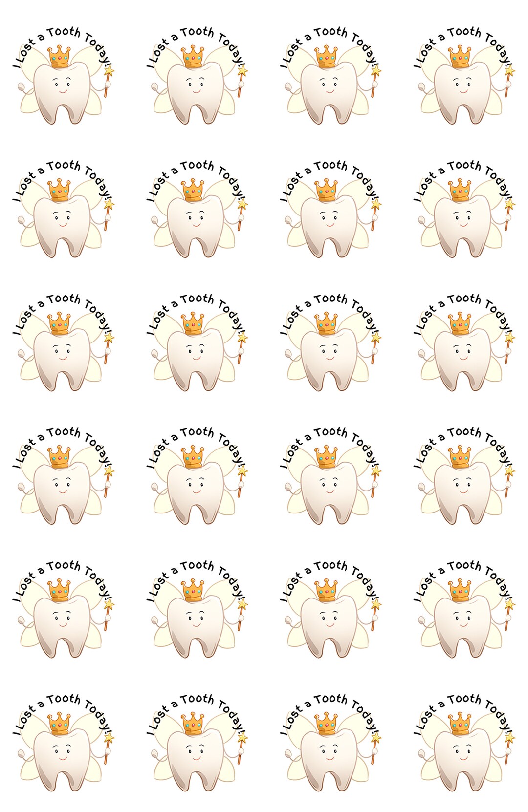 Tooth Fairy Sticker / Sticker Template / Classroom Stickers / Home ...