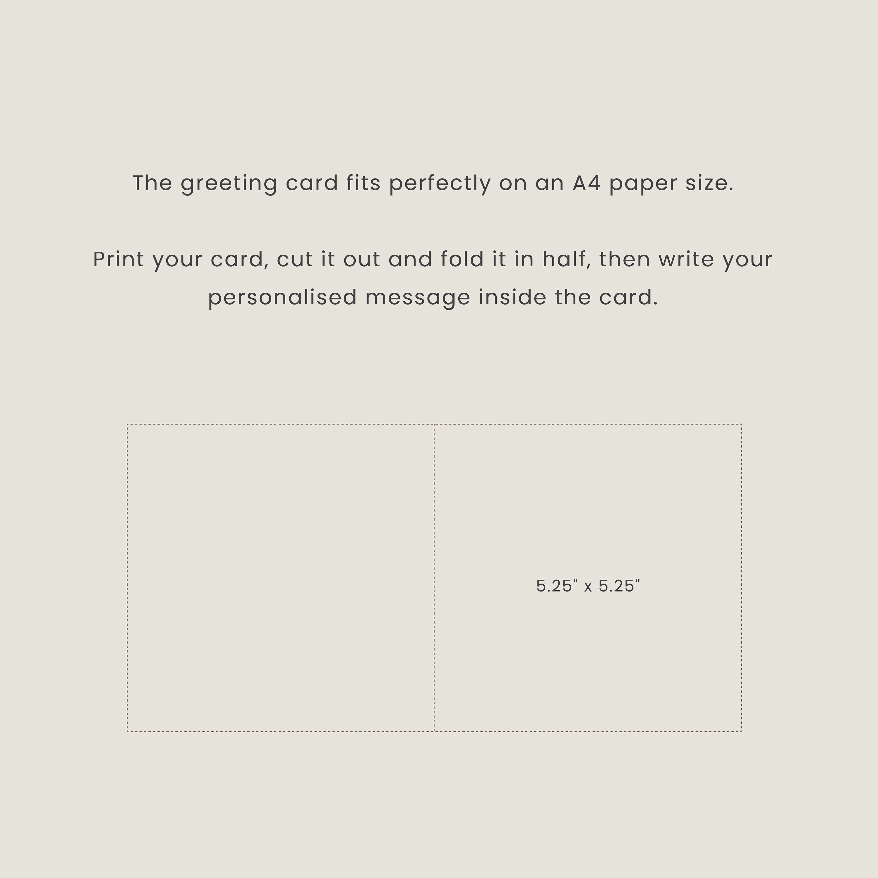 Printable Instant Download Blank Minimal DIY Square Card for Him Her ...