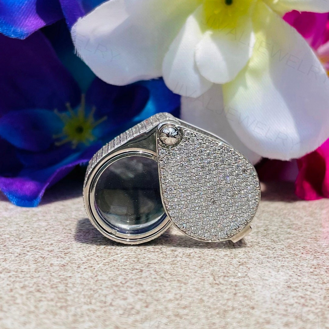 Jewelers Magnifying Glass Loupe, Pocket Jewelry Loupe, 935 Argentium ...