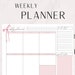 Charming Pink Bow Weekly Planner | Digital Download - Etsy