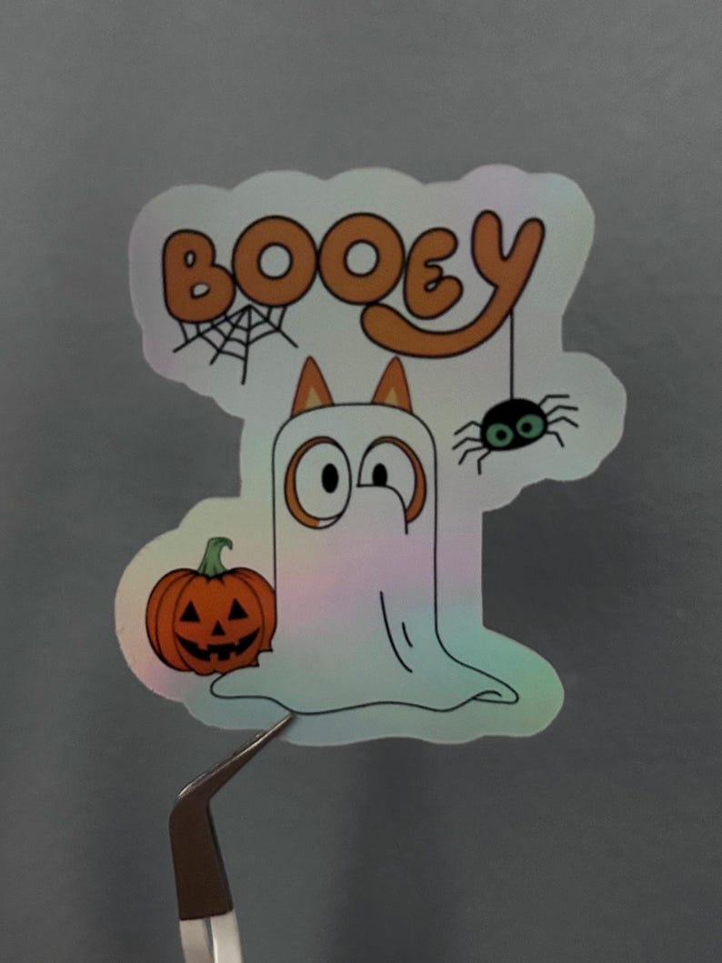 Bluey Sticker Booey Bingo Mom Life Holograhic Water Resistant Funny ...