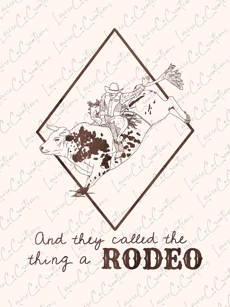 Rodeo Design, Bullriding PNG, Rodeo Sublimation Design, Rodeo Shirt ...