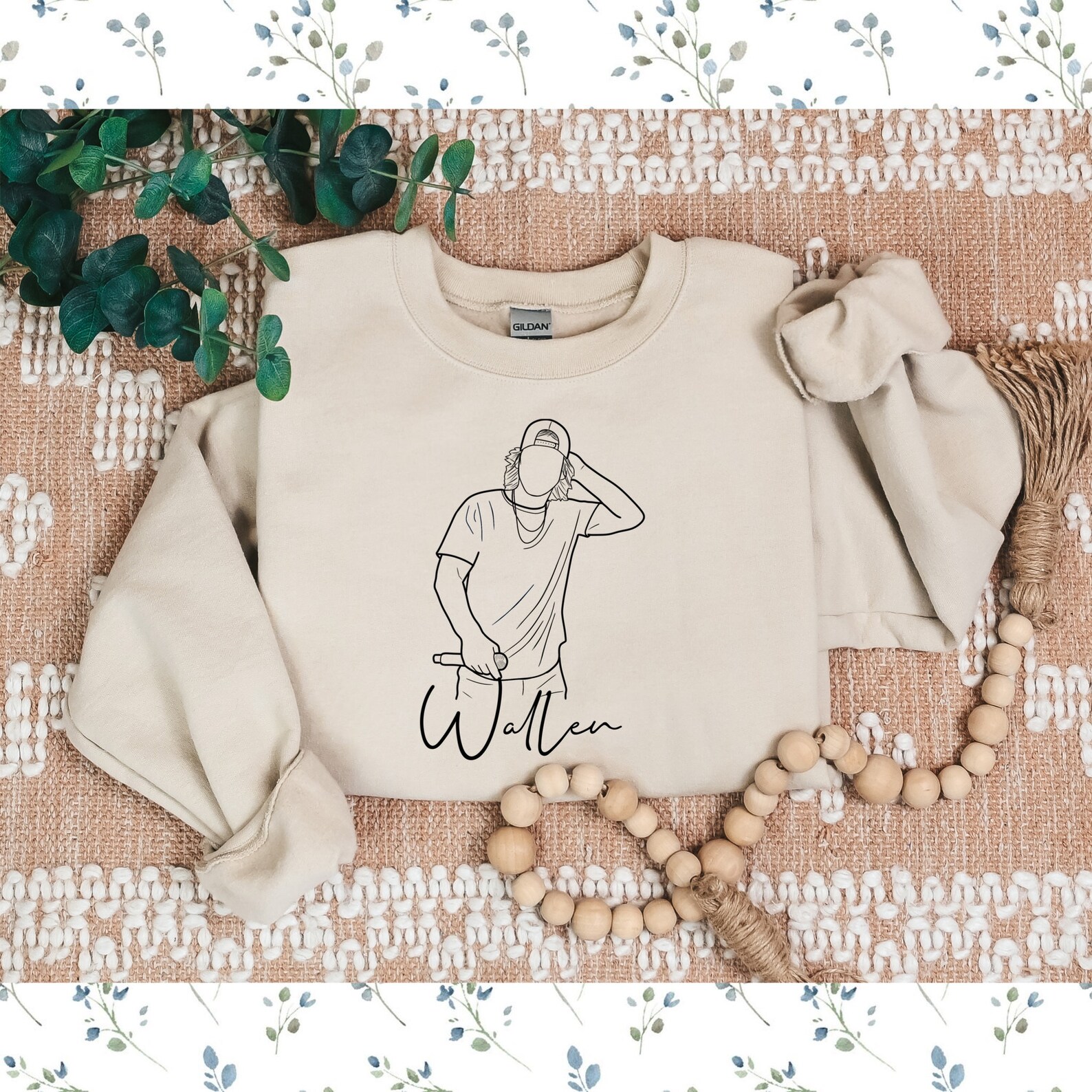 Morgan Wallen Outline Digital Design - Etsy