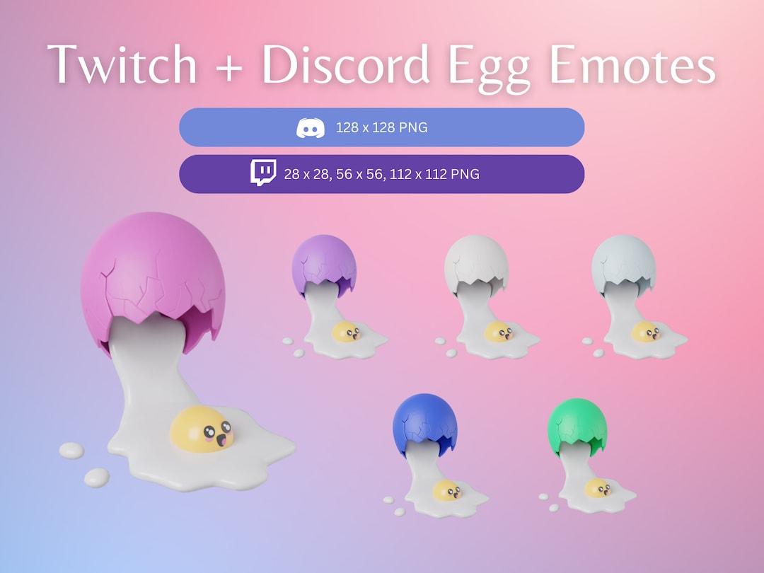 Egg Discord Emotes Bundles, Twitch Emotes Bundle, Egg Emotes, Kawaii ...