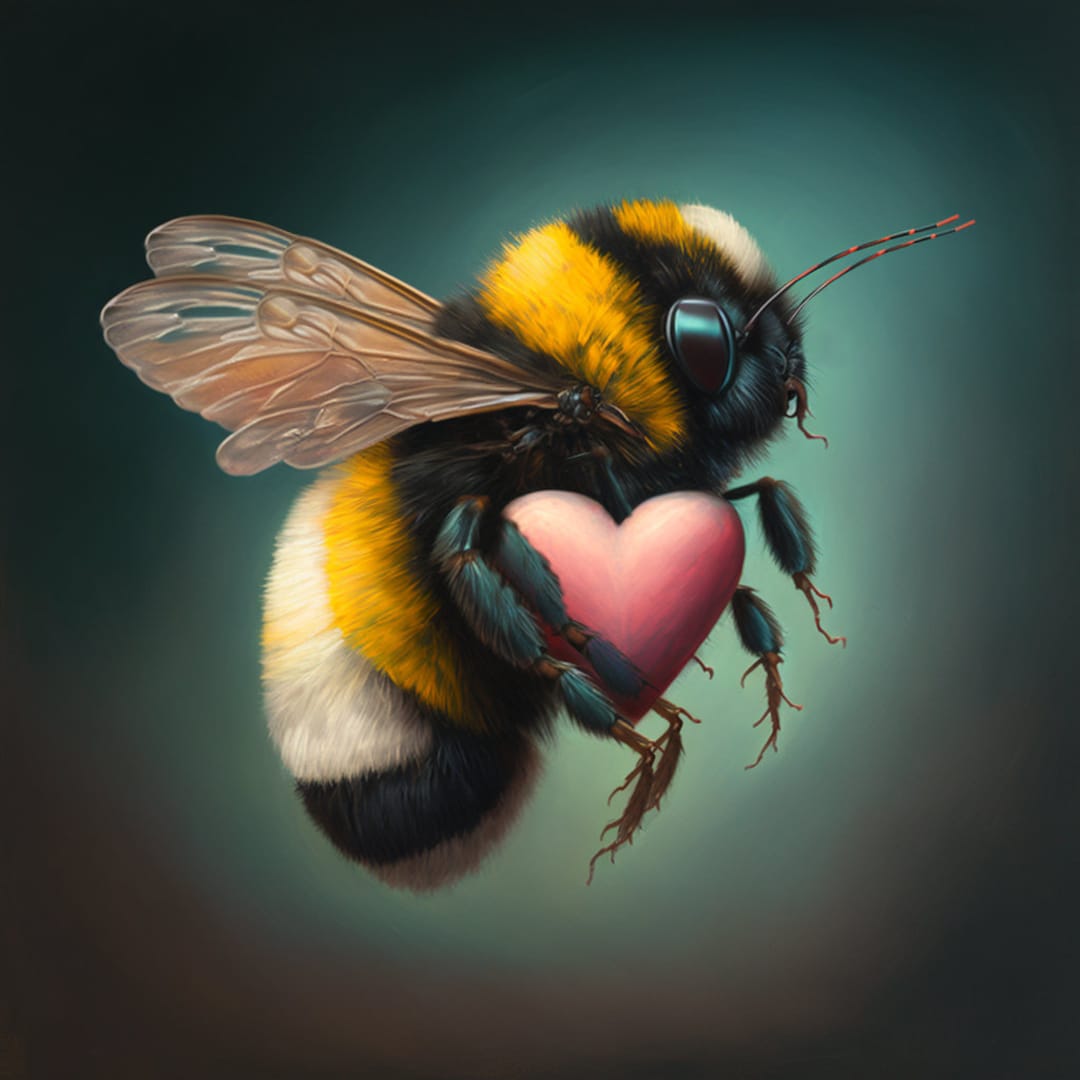 Bumble Bee With Love - Digital Download Poster Image - (three Sizes ...
