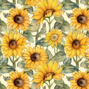 Sunflowers - Seamless, Digital Paper Set, Journal Paper, Printable ...