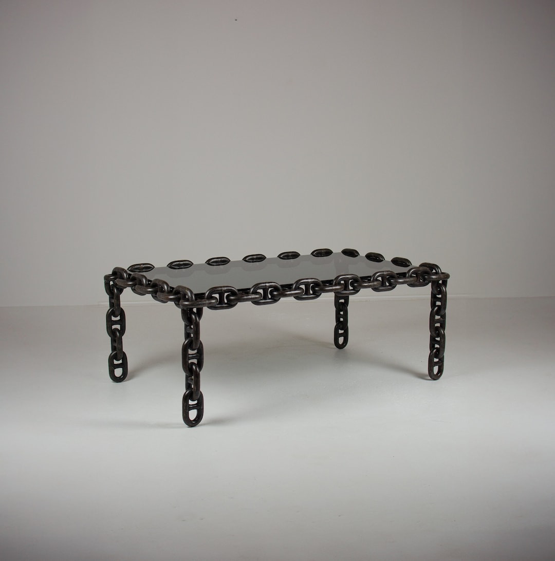 Industrial Chain Link Coffee Table, Belgium, 1970's Brutalist in the ...