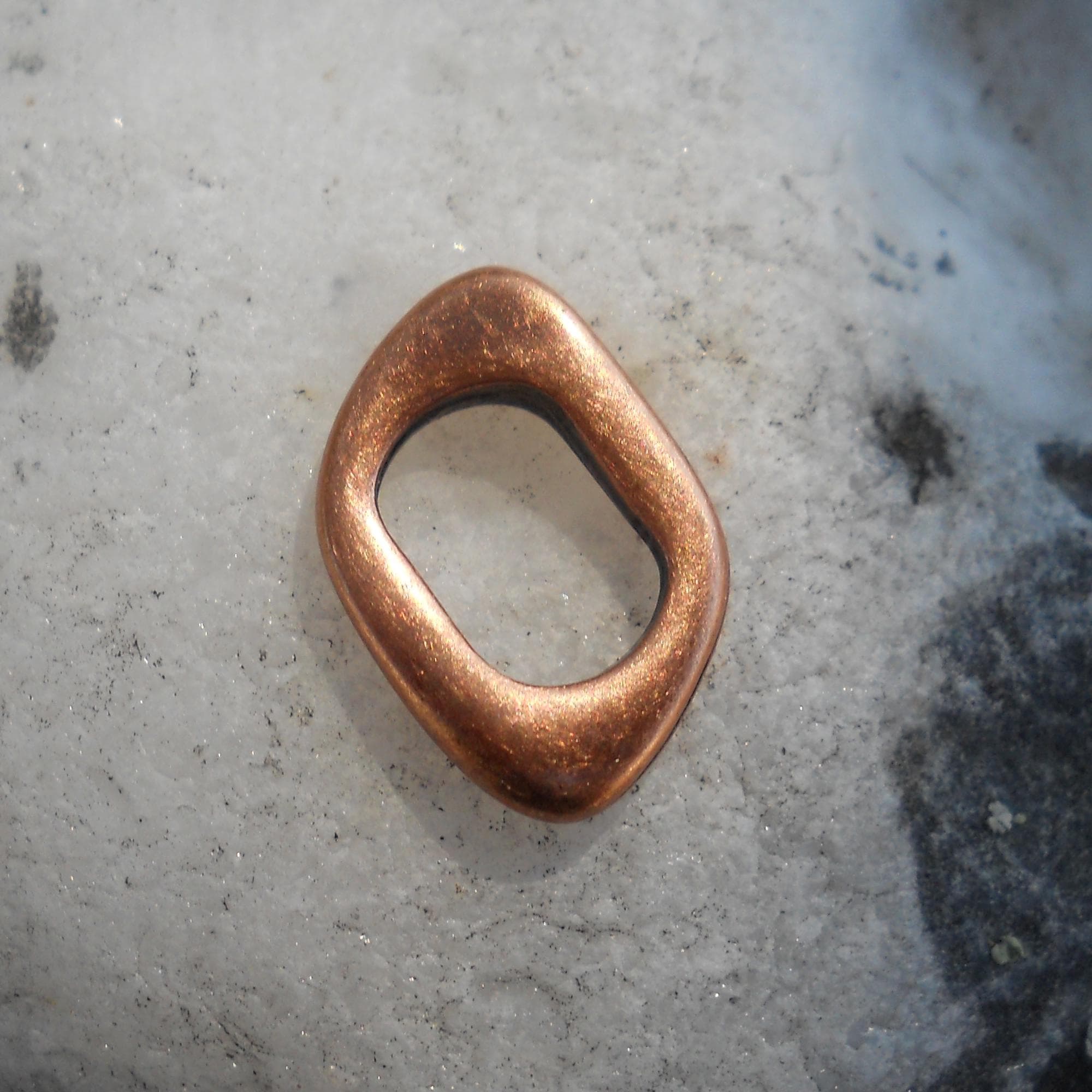 Irregular Rhombus Slider for Oval Leather Opening 10 X 6 Mm Antique ...