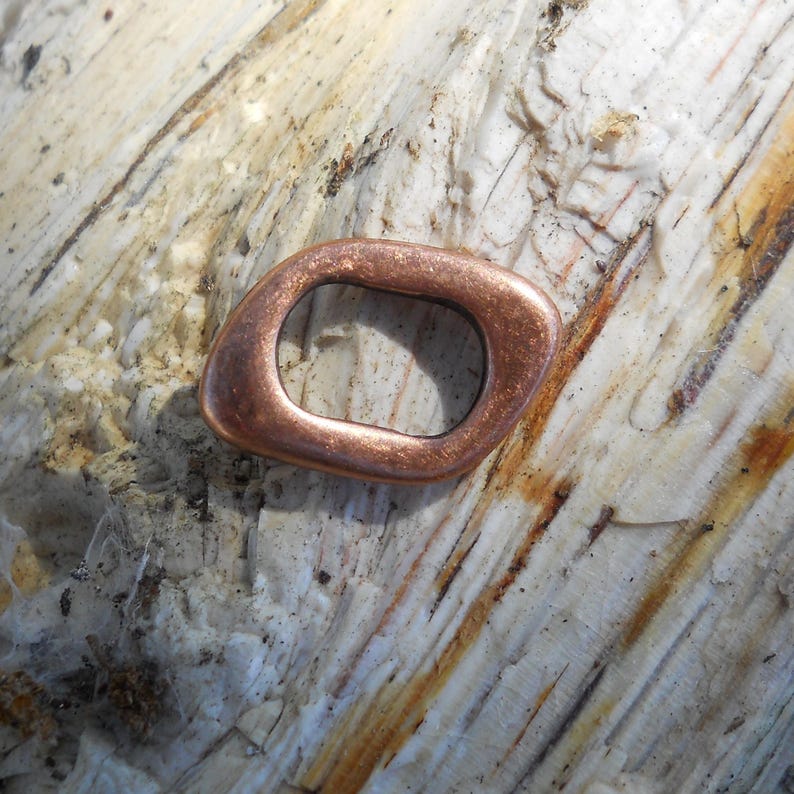 Irregular Rhombus Slider for Oval Leather Opening 10 X 6 Mm Antique ...