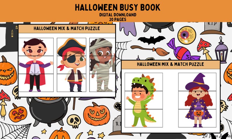 Halloween Busy Book Printable Halloween Activity Book Printable ...
