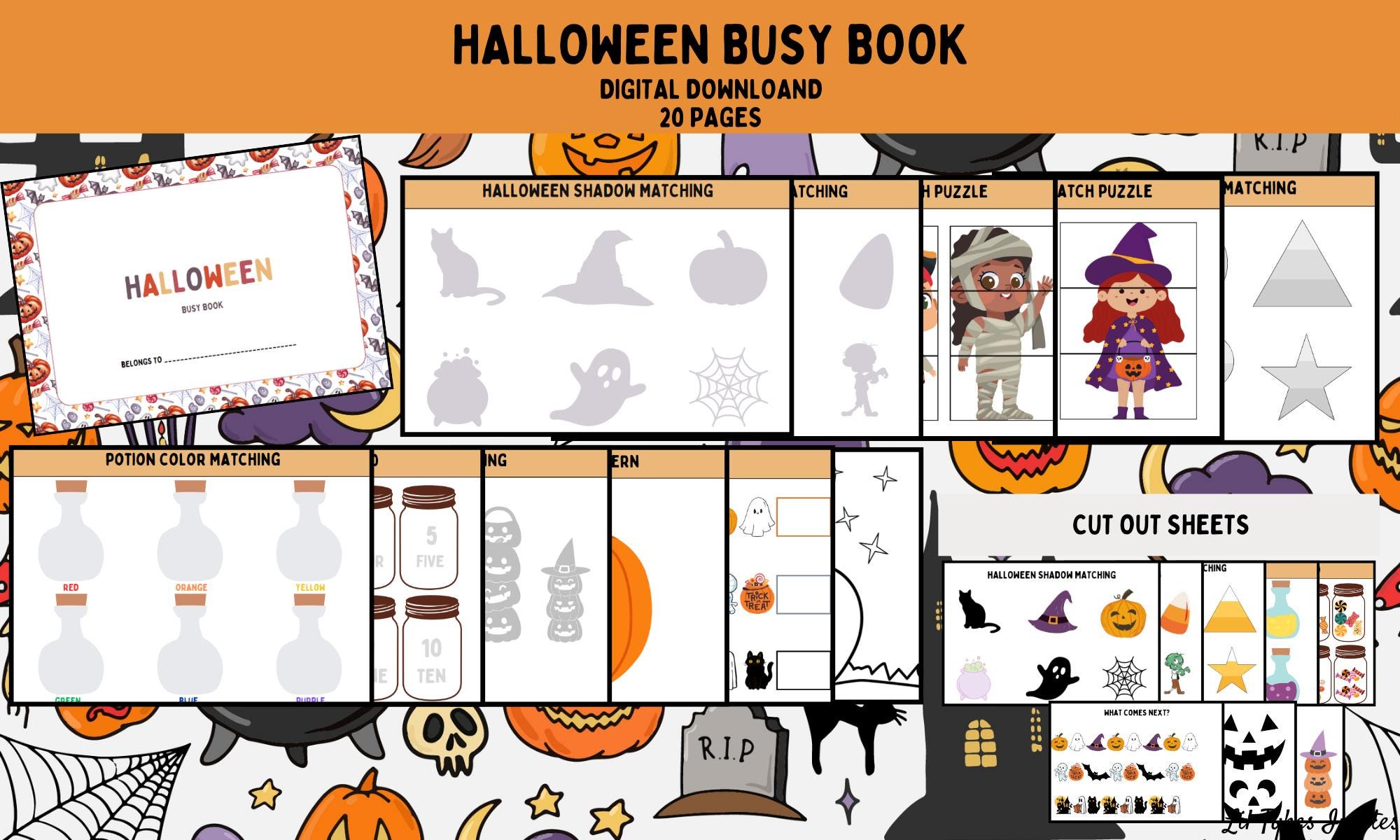 Halloween Busy Book Printable Halloween Activity Book Printable ...