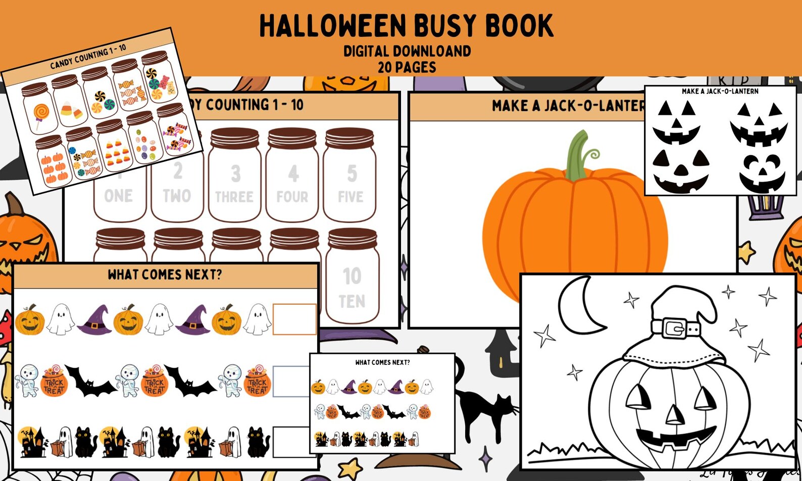 Halloween Busy Book Printable Halloween Activity Book Printable ...