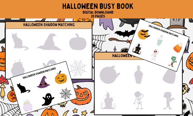 Halloween Busy Book Printable Halloween Activity Book Printable ...