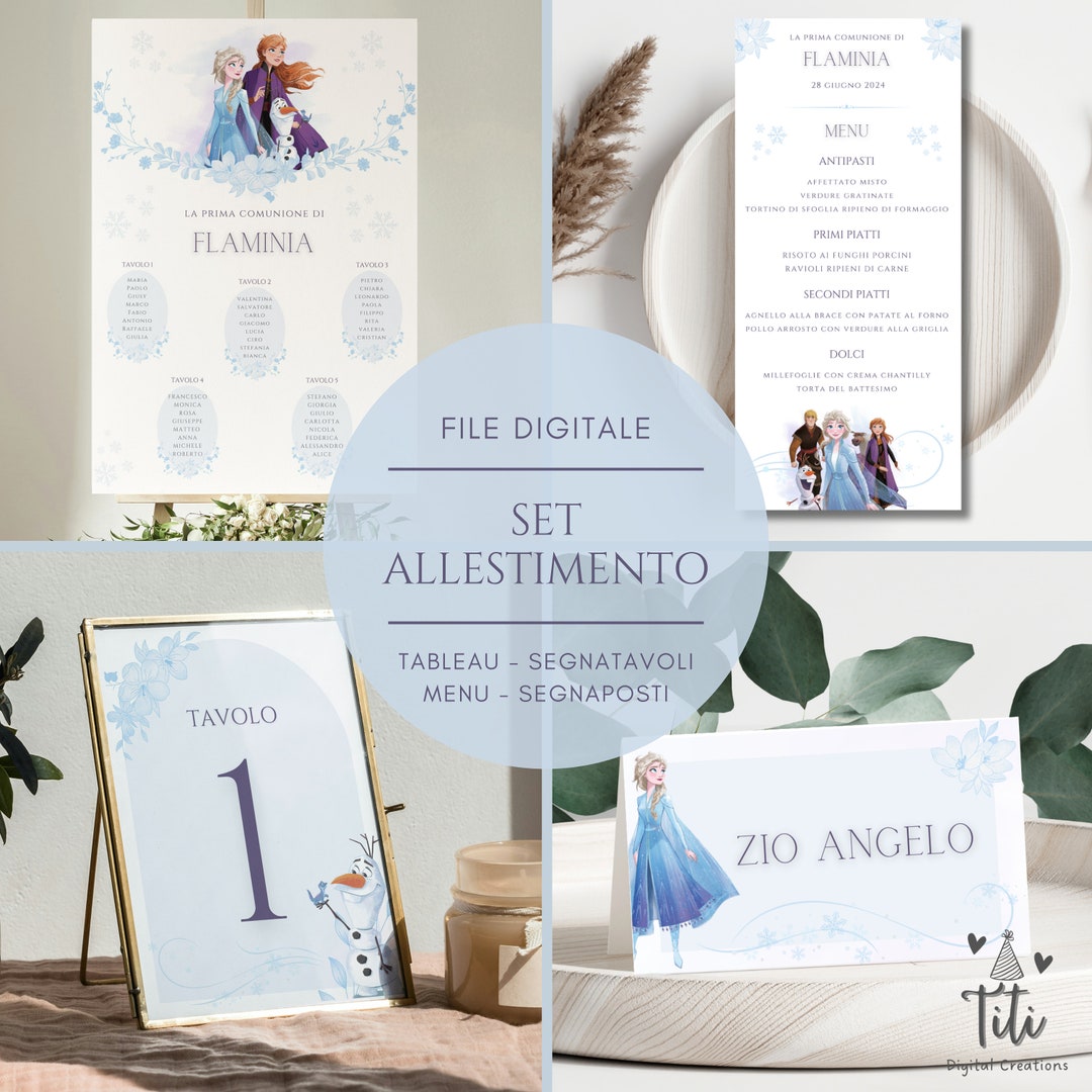 Frozen Coordinated Set - Tableau, Table Markers, Place Markers/taste ...
