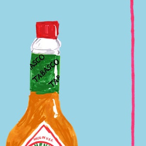 Tabasco Print | Hand Drawn | 5x7 | A5 | 8x10 | A4 | A3 | Hot Sauce ...