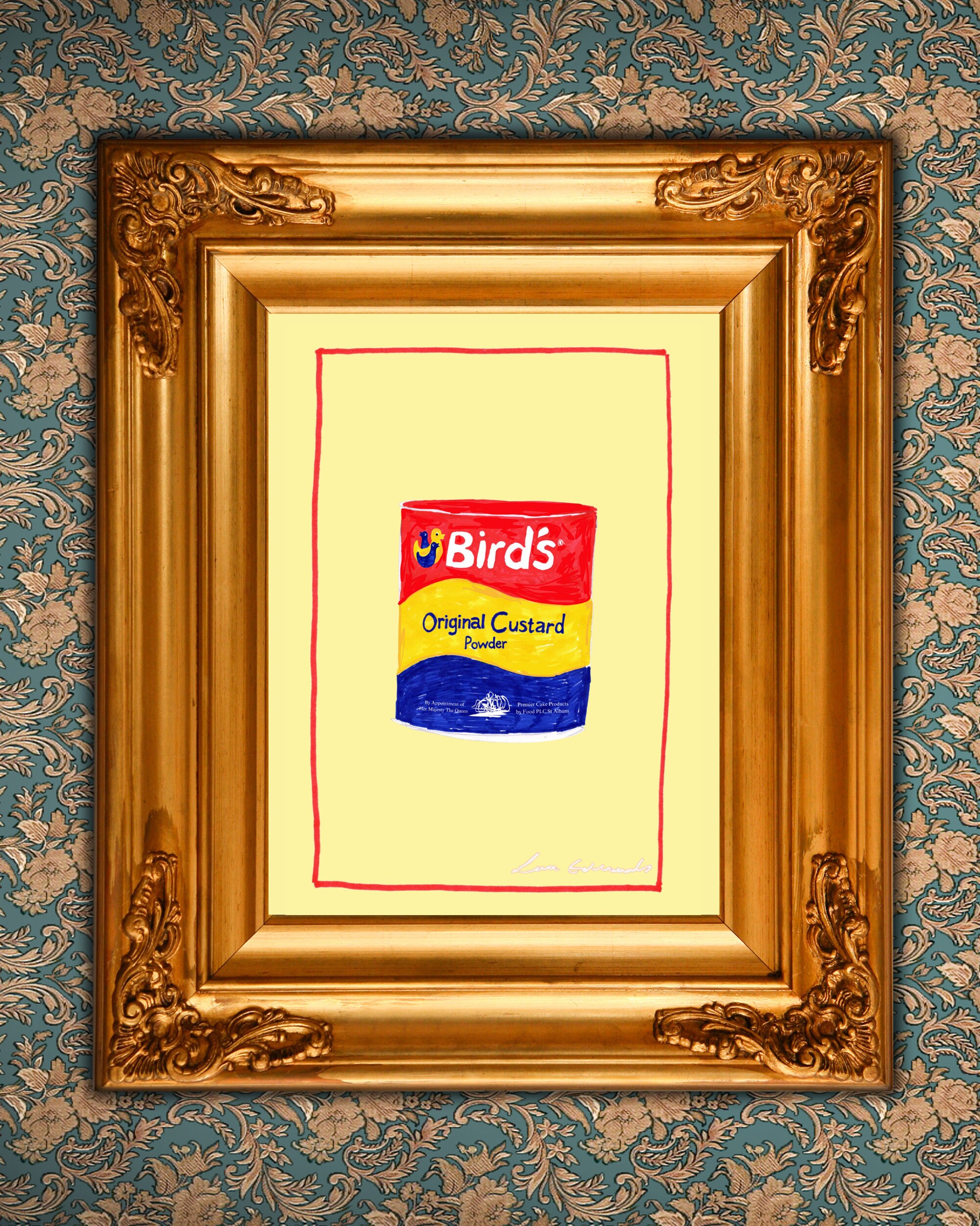 Birds Custard Powder Print Hand Drawn 5x7 A5 8x10 A4 A3 Birds Custard ...