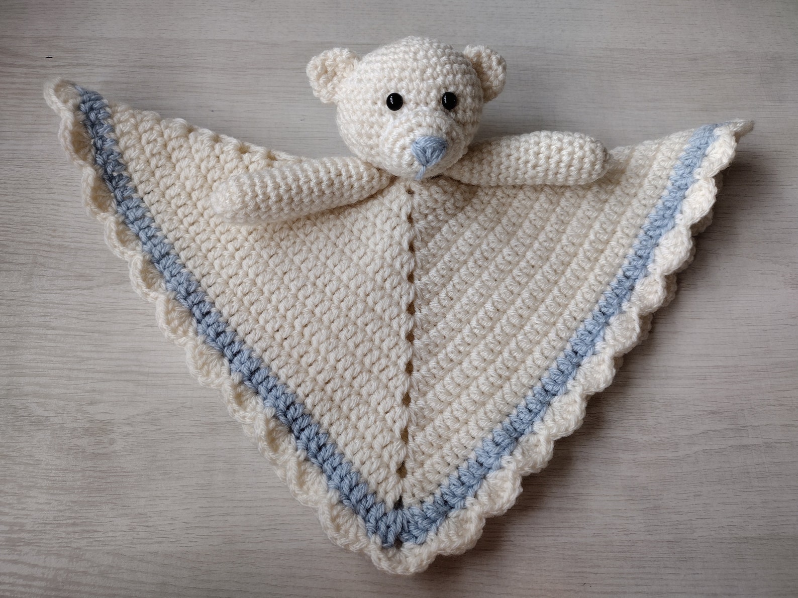 Bear Lovey Crochet PATTERN - Snuggler Blanket Pattern - Cuddly Blanket ...