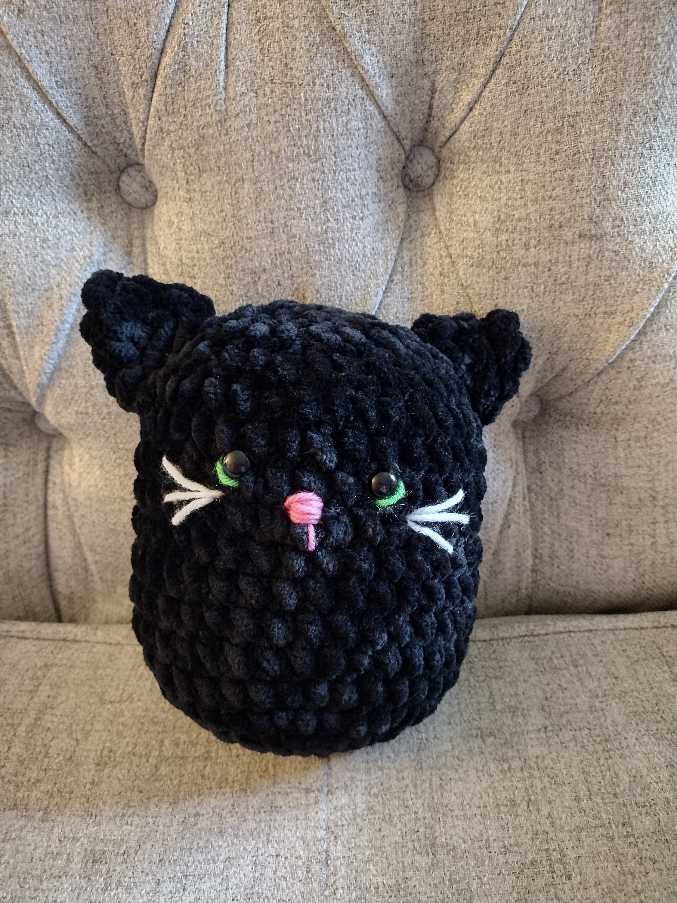 Black Cat Squishy Crochet PATTERN - Crochet Plushy - Black Cat Crochet ...