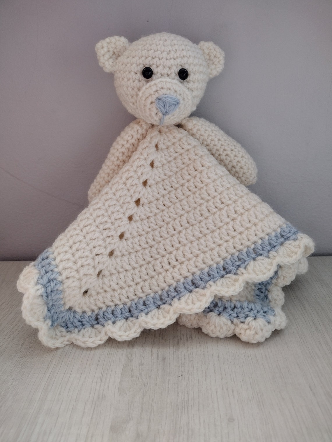 Bear Lovey Crochet PATTERN - Snuggler Blanket Pattern - Cuddly Blanket ...