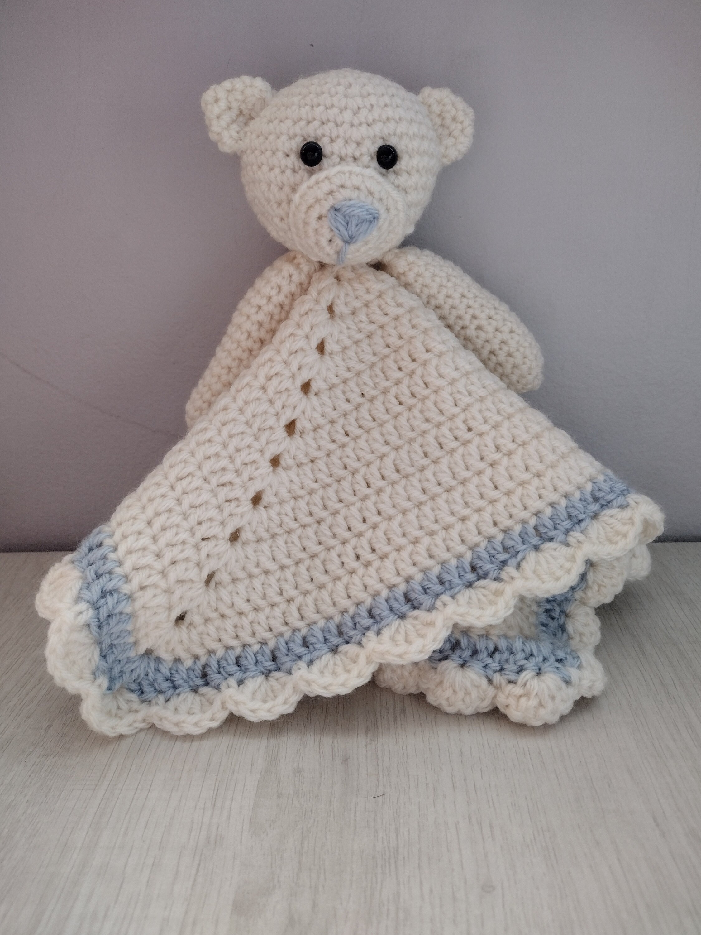 Bear Lovey Crochet PATTERN - Snuggler Blanket Pattern - Cuddly Blanket ...