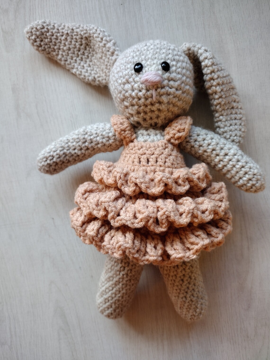 Rabbit Amigurumi PATTERN Rosalina Rabbit Crochet Bunny With Ruffle ...