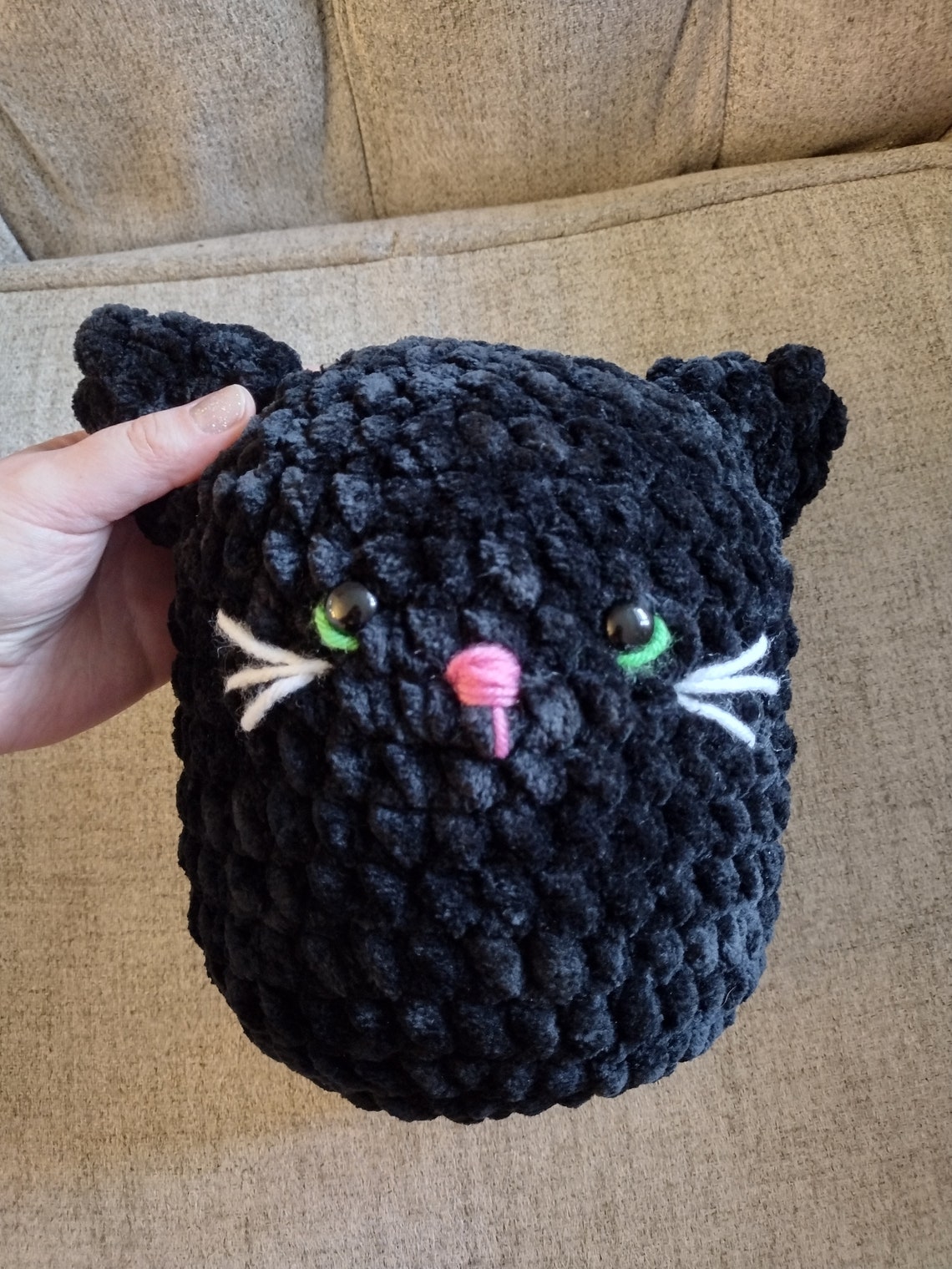 Black Cat Squishy Crochet PATTERN - Crochet Plushy - Black Cat Crochet ...