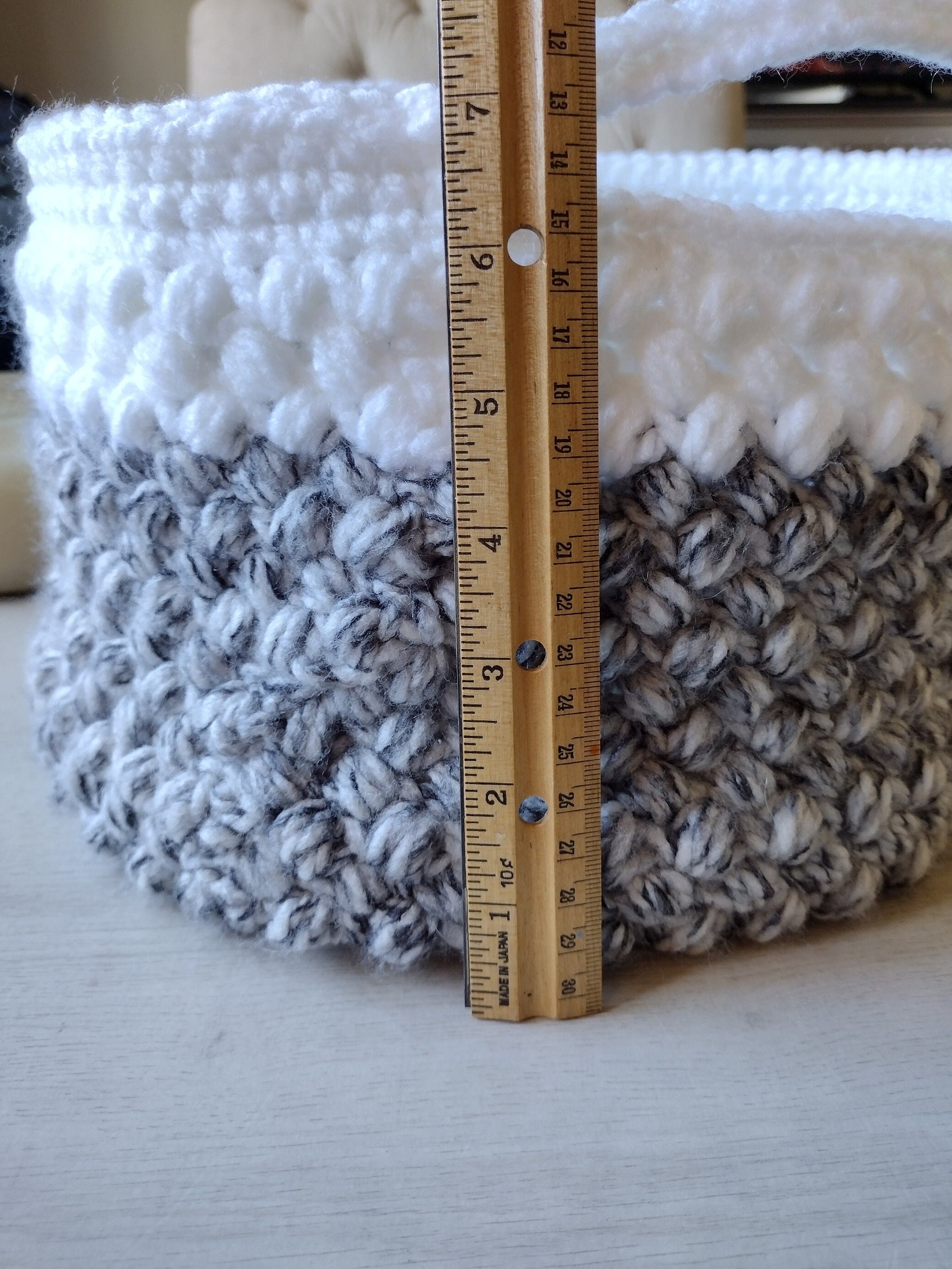 Crochet Basket PATTERN - Crochet Storage Basket - Round Crochet Basket ...