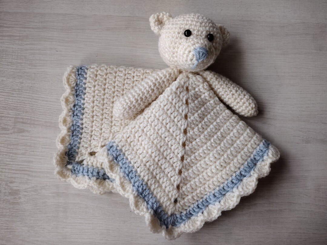Bear Lovey Crochet PATTERN - Snuggler Blanket Pattern - Cuddly Blanket ...