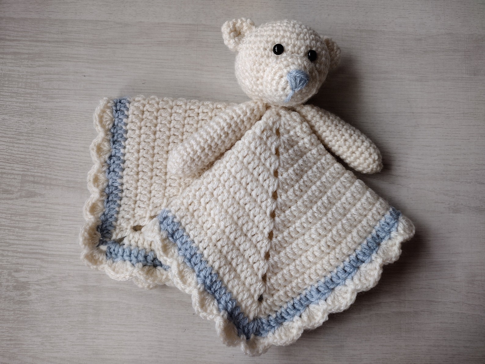 Bear Lovey Crochet PATTERN - Snuggler Blanket Pattern - Cuddly Blanket ...