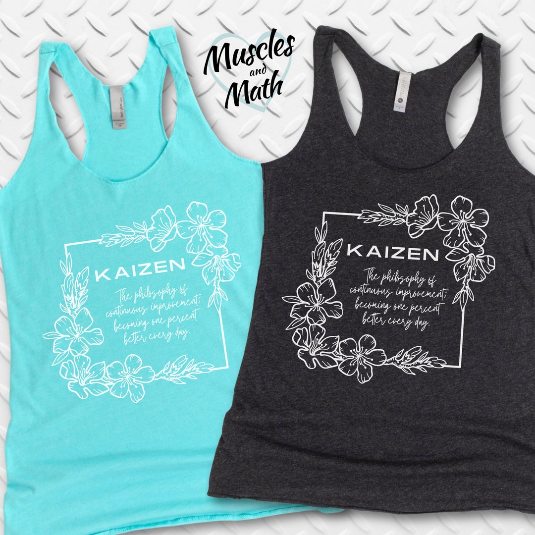 Gym Tank Top, KAIZEN Continuous Improvement Workout Racerback Tank Top ...