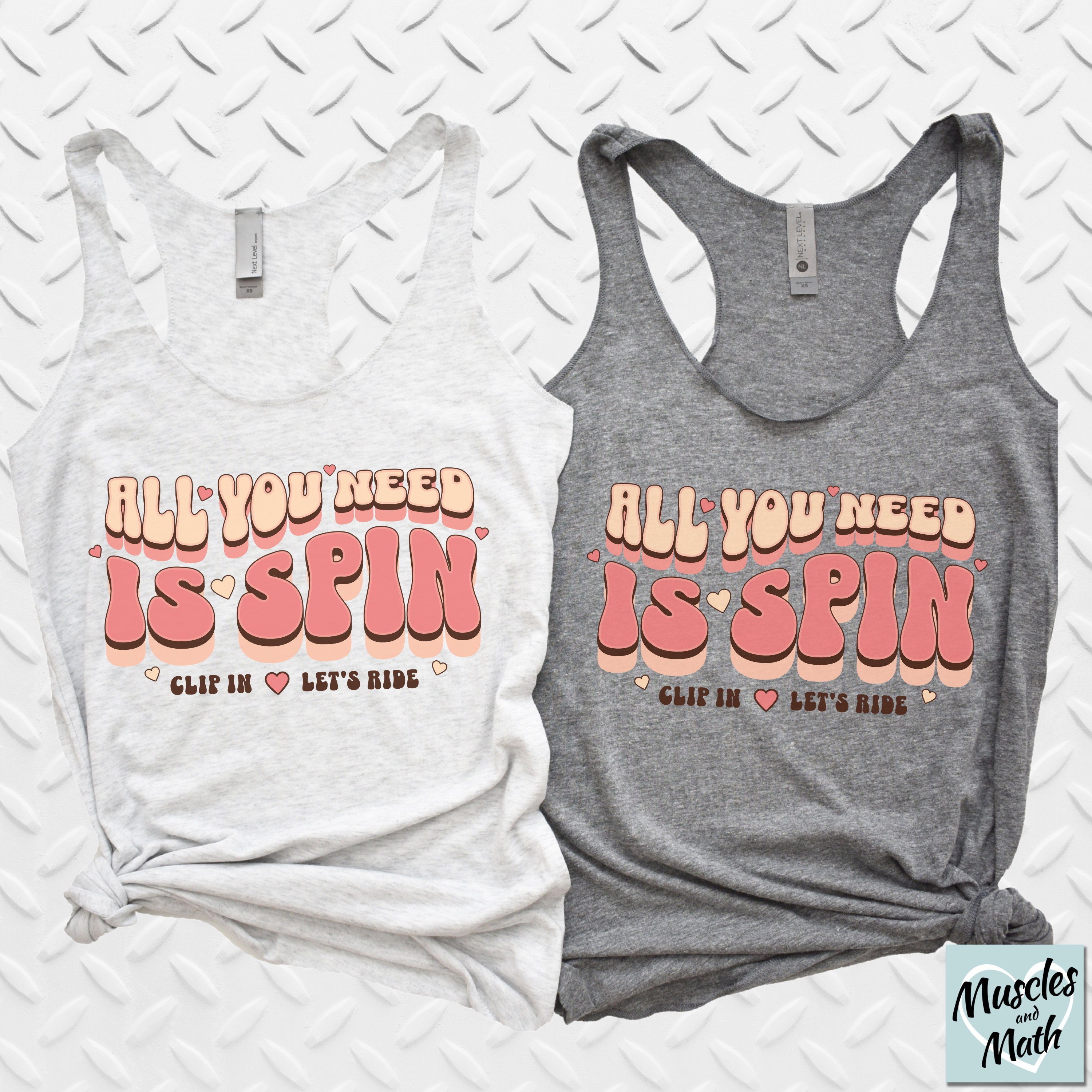 Retro Spin Class Shirt, Indoor Cycling Workout Racerback Tank Top, Cute ...