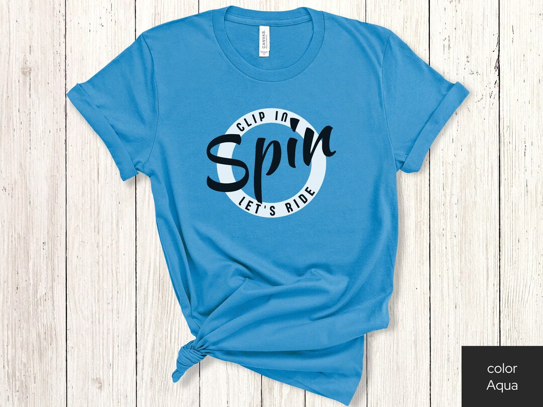 Spin Class Shirt Clip in Let's Spin Women's Workout - Etsy
