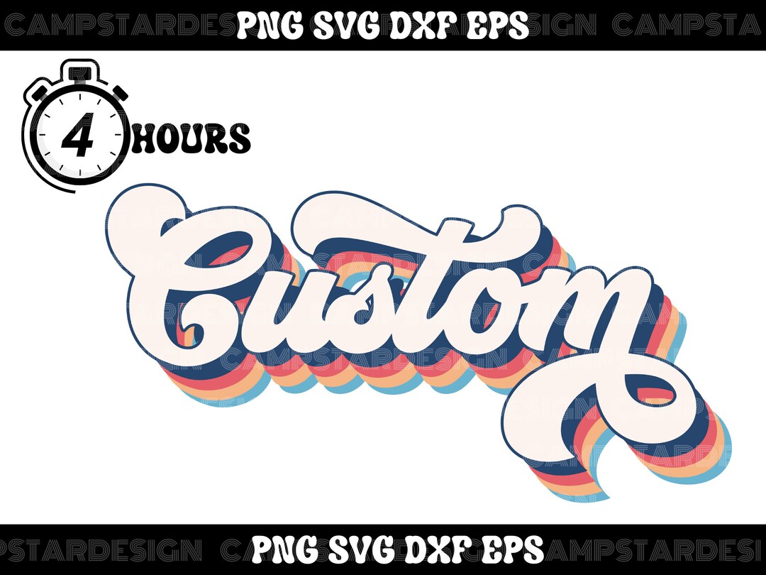 Custom Retro Text Png Custom Text Png Custom Name Png Retro - Etsy New ...
