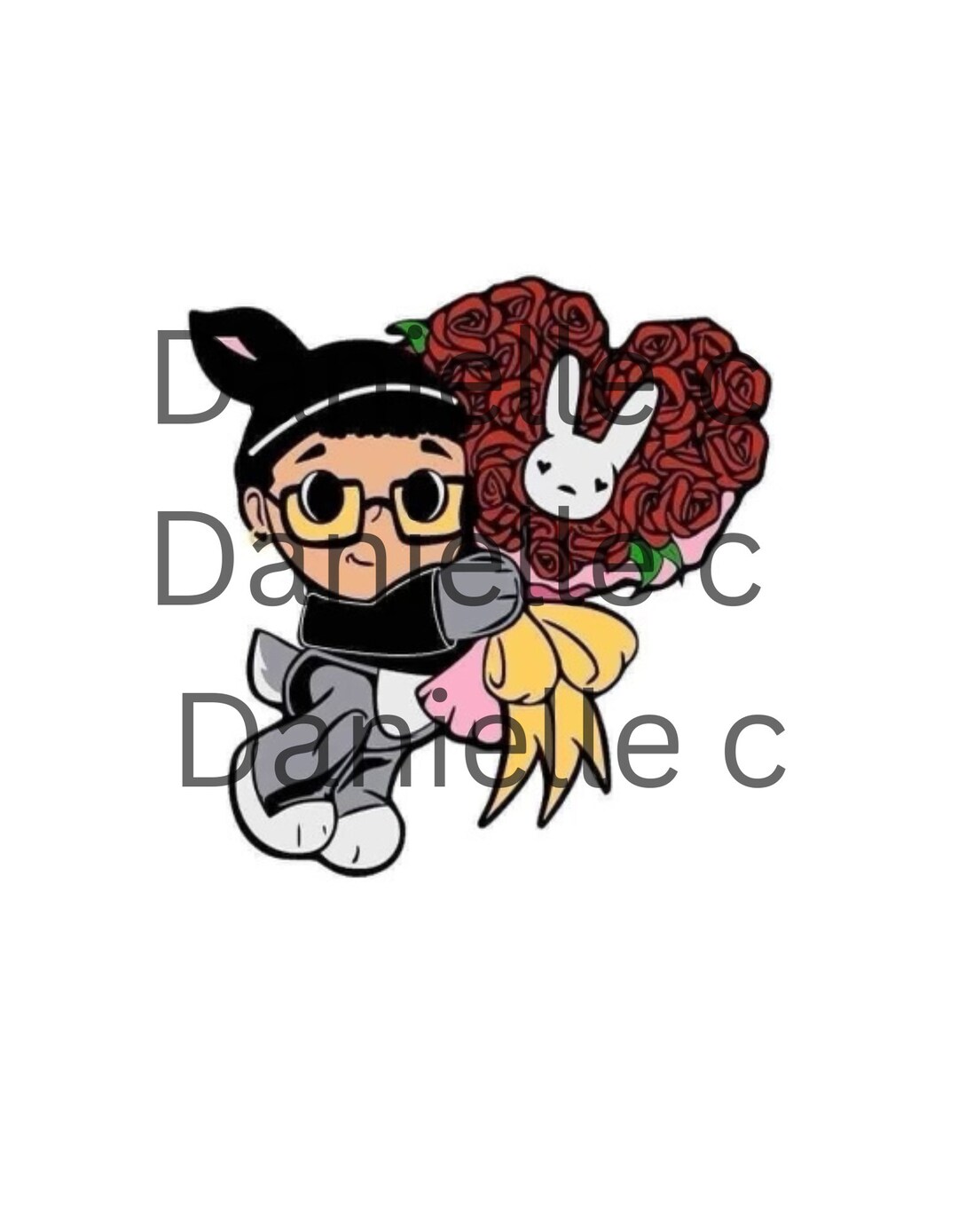 Bad Bunny Valentines Svg - Etsy