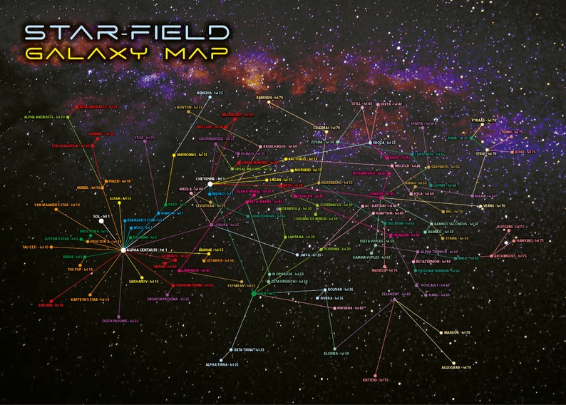Starfield GALAXY MAP - Etsy